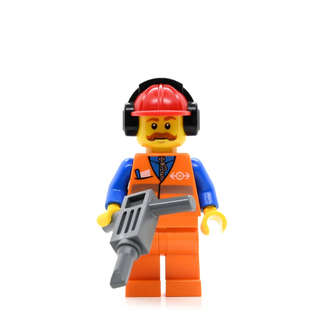 Construction Worker (Jackhammer) - | Lego Minifigures | lego ...