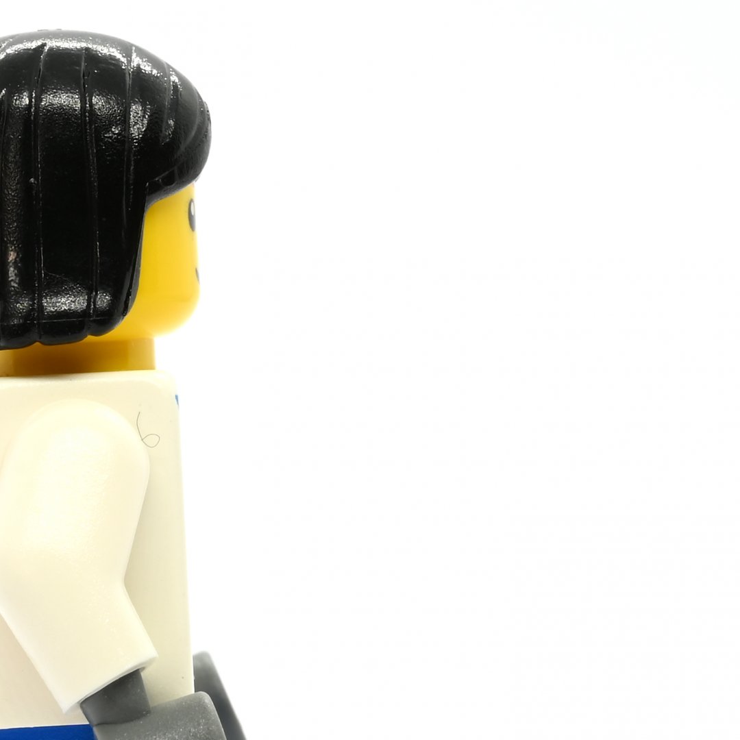 Female in blue overalls - | Lego Minifigures | lego.minifigures.world