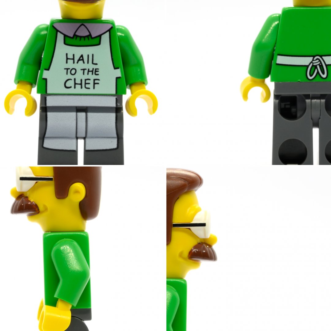 Ned Flanders with apron - | Lego Minifigures | lego.minifigures.world